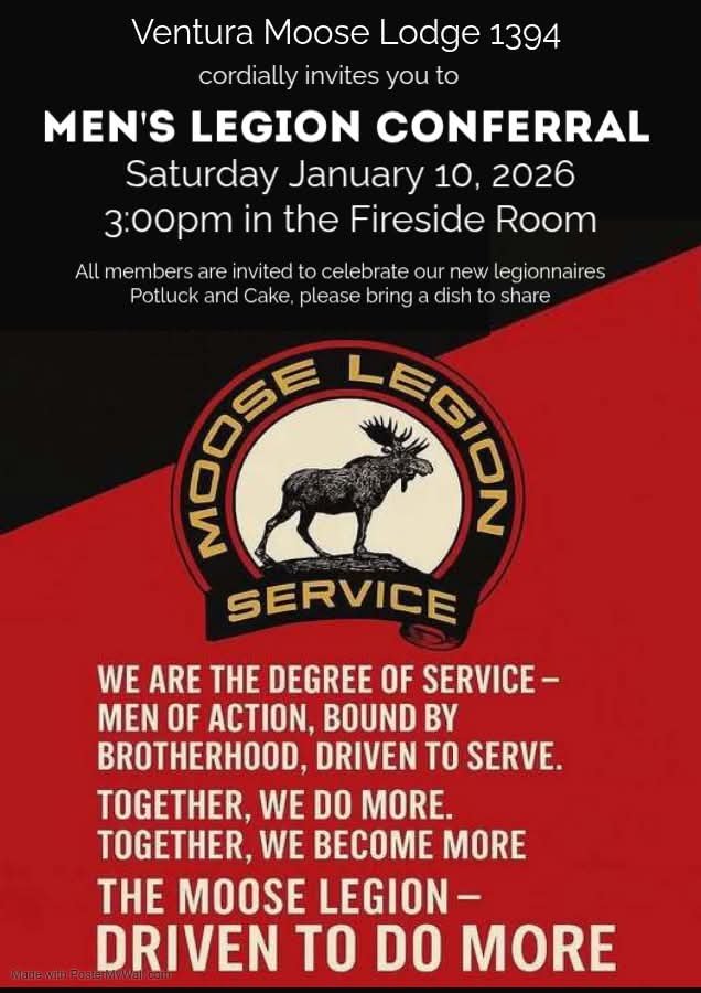 Men's Legion Conferral - Ventura Moose Lodge 1394